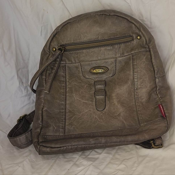 UNIONBAY | Bags | Union Bay Grey Leather Backpack Purse | Poshmark